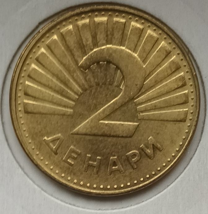 NORTH MACEDONIA 2 DENARI 2018 ( MAGNETIC ) KM#3a
