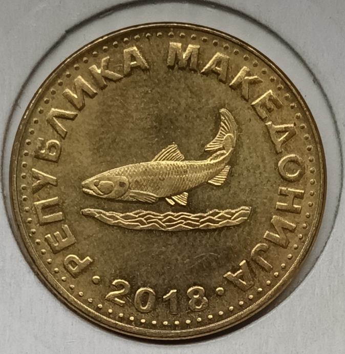 NORTH MACEDONIA 2 DENARI 2018 ( MAGNETIC ) KM#3a