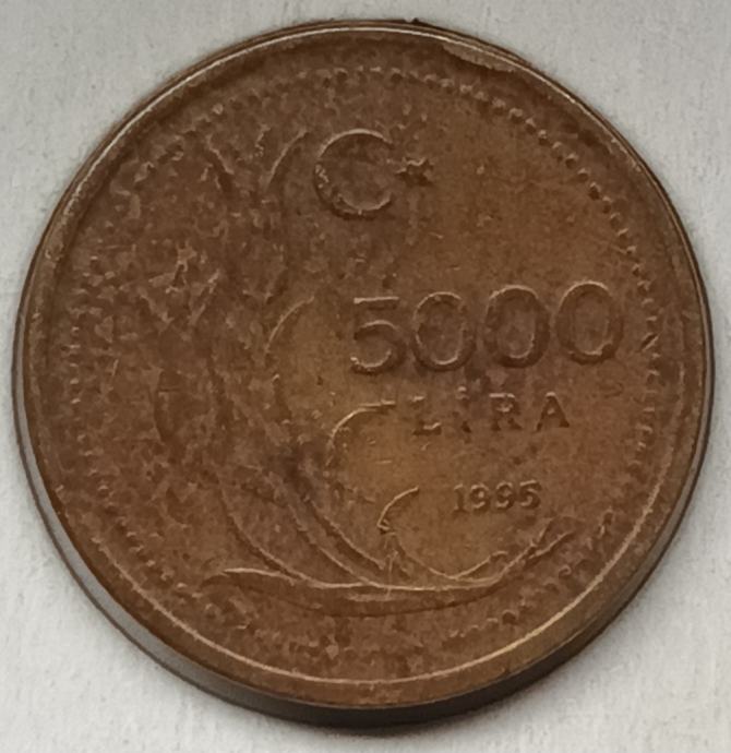 TURKEY 5000 LIRA 1995