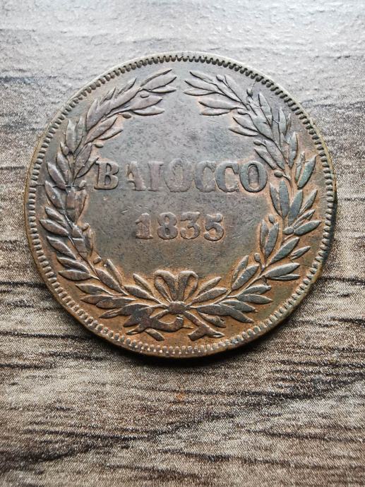 VATIKAN Baiocco 1835 - papež Gregor XVI.