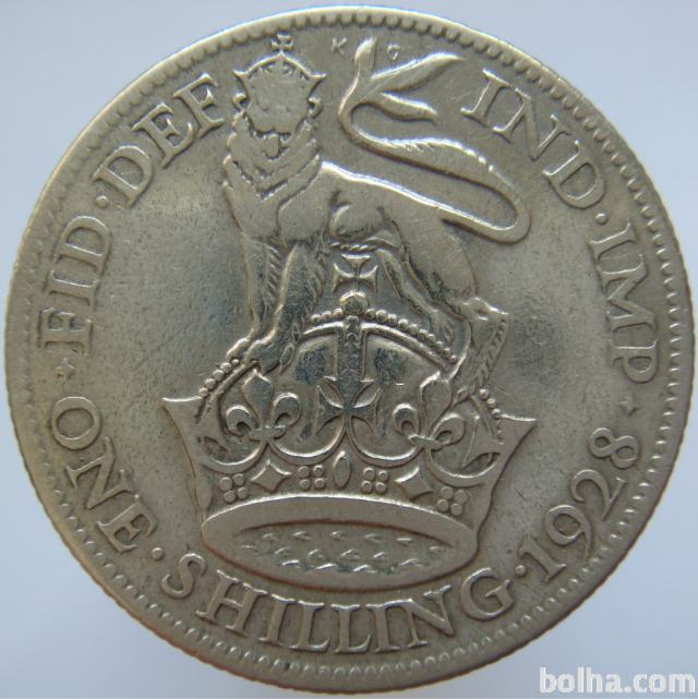 Velika Britanija 1 Shilling 1928 VF a - Srebro