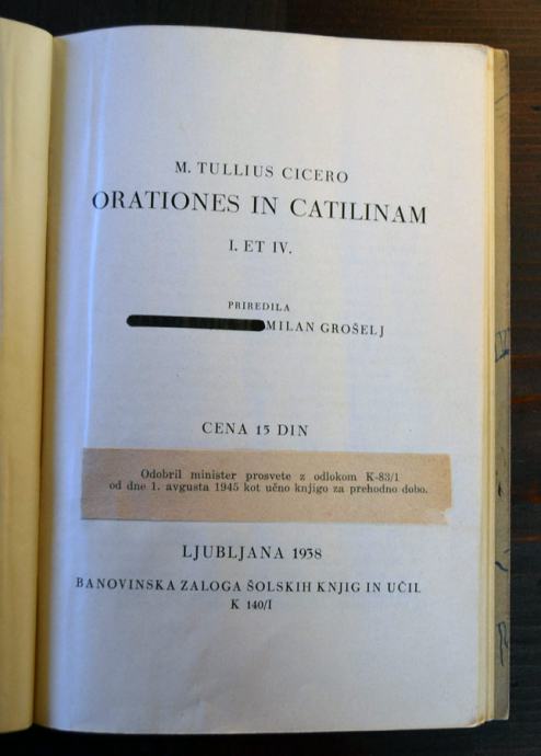 M. Tullius Cicero - Orationes in Catilinam