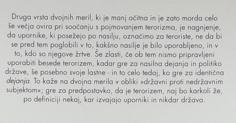 TERORIZEM; FILOZOFSKA VPRAŠANJA, uredil Igor Primorac