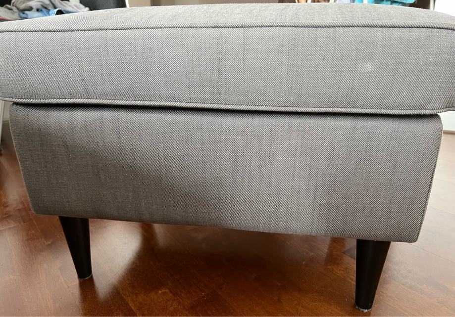 IKEA Strandmon siv fotelj s podnožnikom