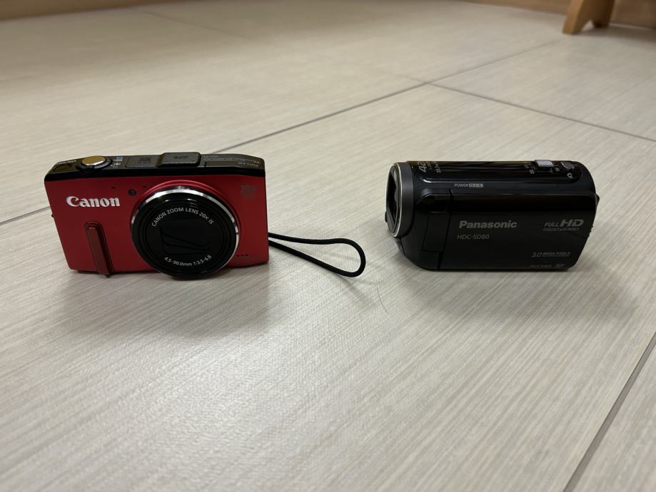 Digitalna fotoaparat Canon in kamera Panasonic