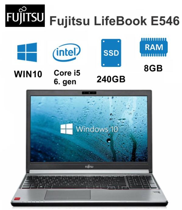 Fujitsu LifeBook E546 i5-6300U | 8GB DDR4 | 240GB SSD | 14 | Webcam