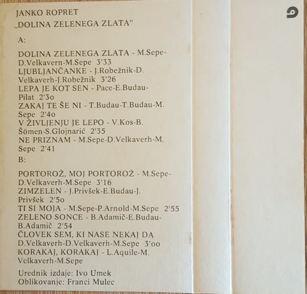 GLASBENA KASETA - JANKO ROPRET
