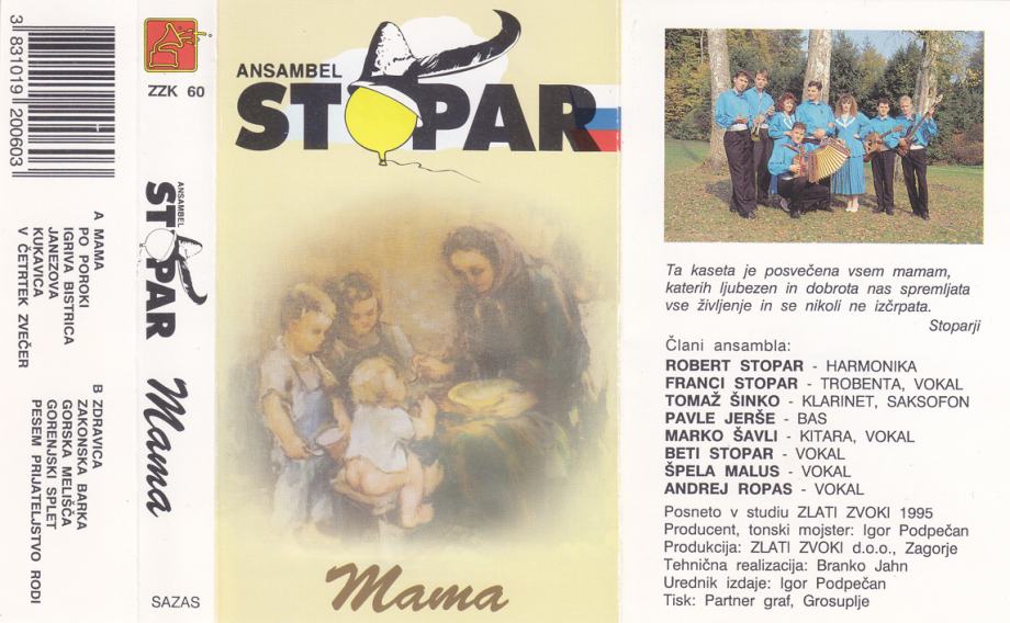 kaseta ANSAMBEL Stopar - Mama