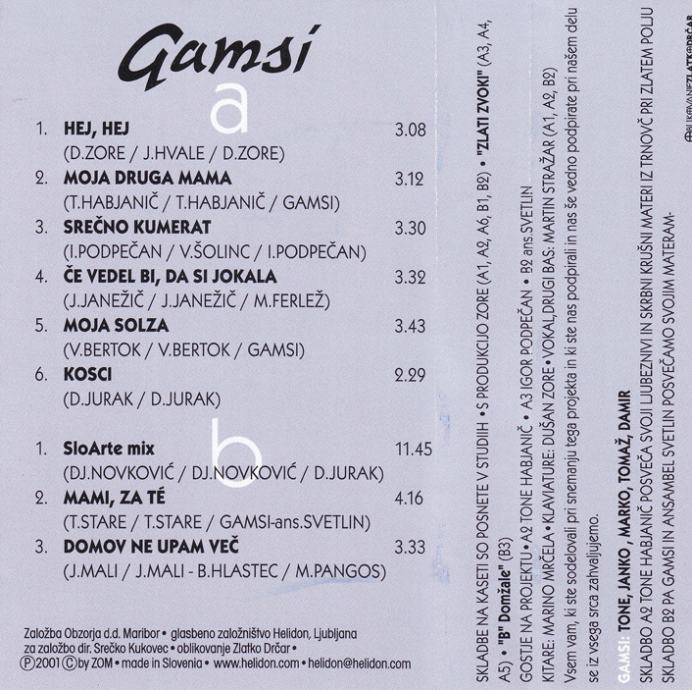 kaseta Gamsi - Hej, hej
