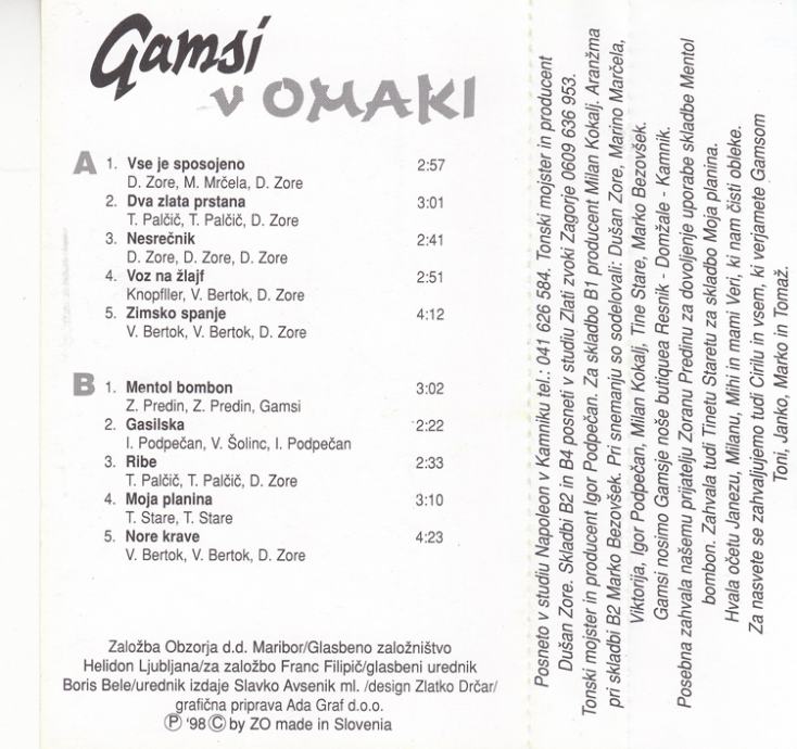 kaseta Gamsi - V omaki