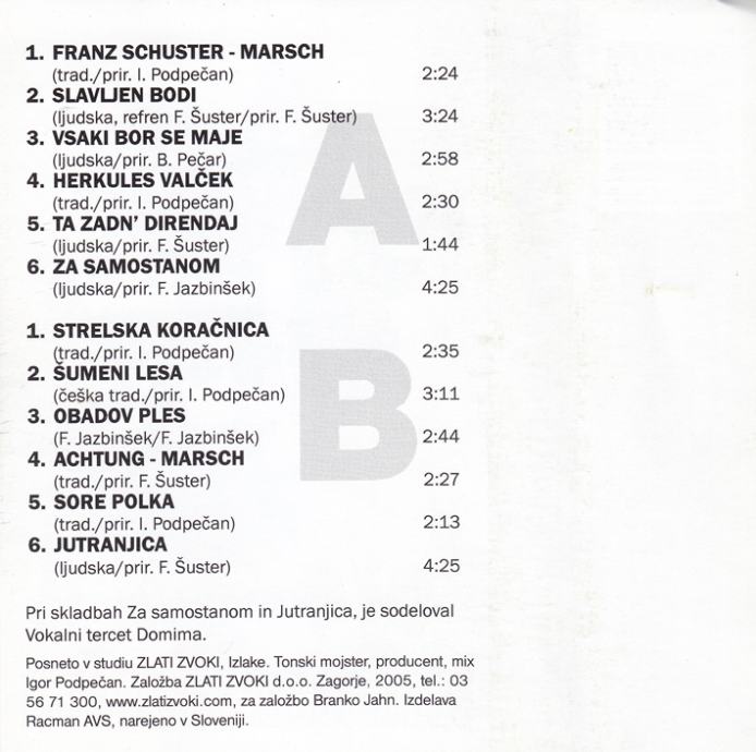 kaseta Šentjurski muzikanti - Direndaj