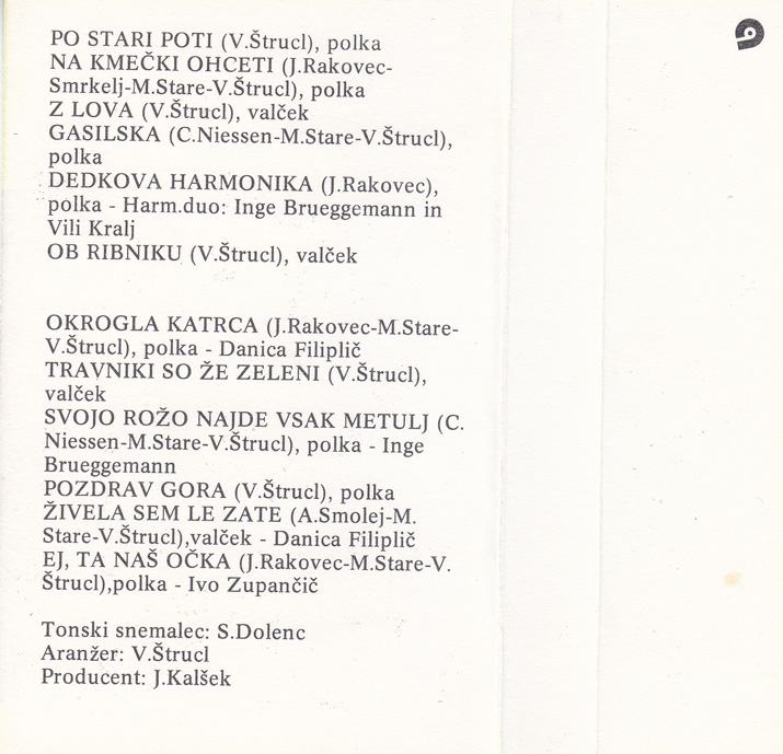 kaseta Slovenski muzikantje - Po stari poti