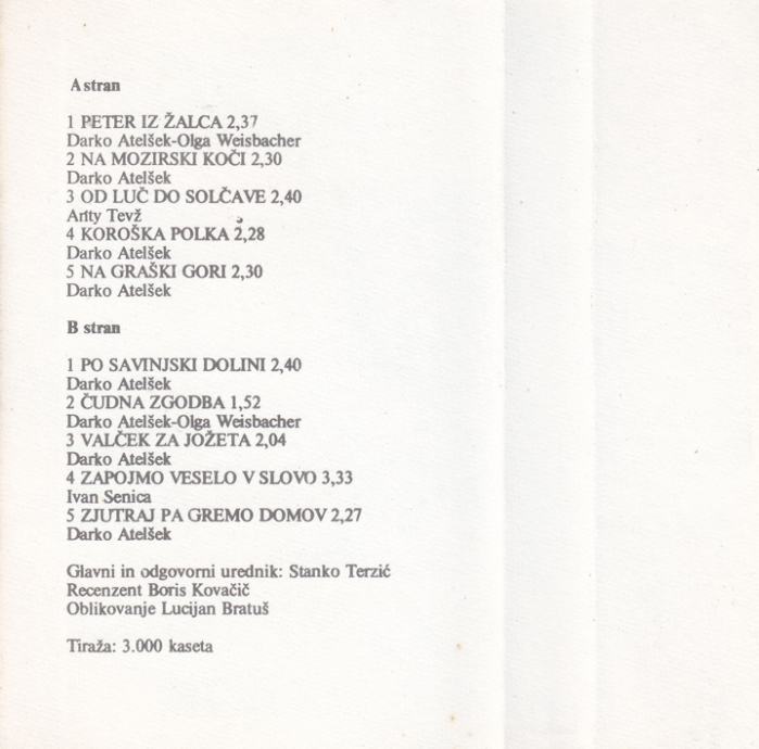 kaseta Veseli Drenovci - Po Savinski dolini
