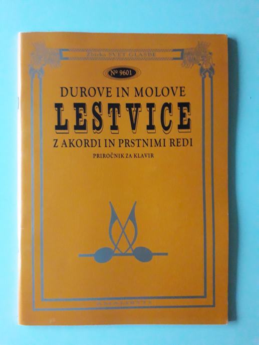 DUROVE I MOLOVE LESTVICE Z AKORDI IN PRSTNIMI REDI, ZA KLAVIR
