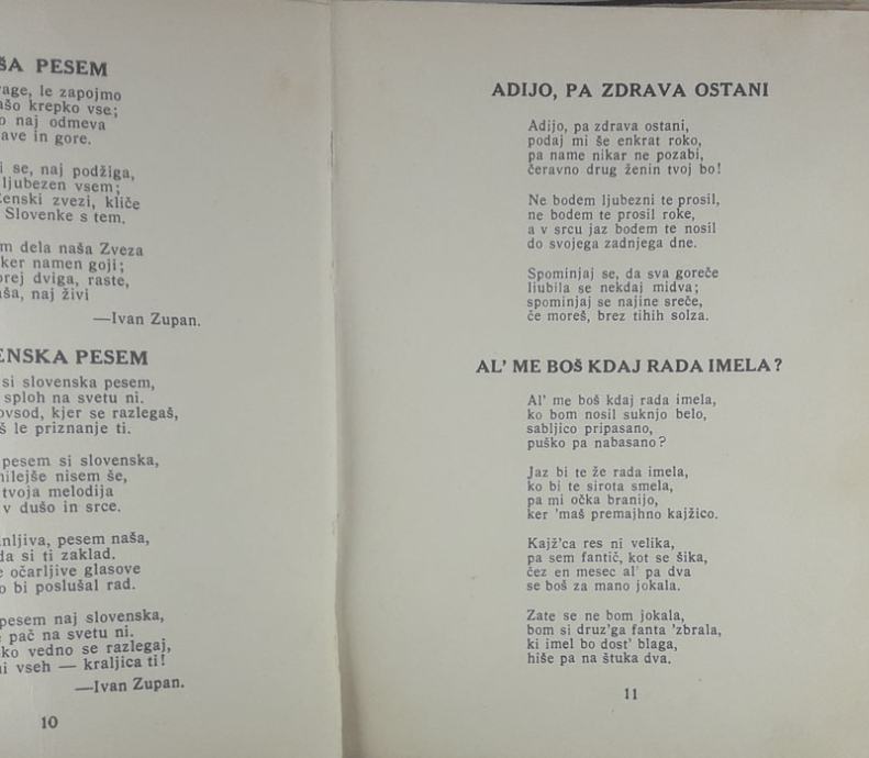 ZAPOJMO!; ZBIRKA PESMI