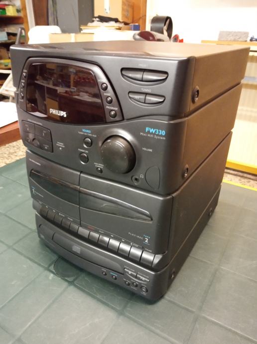PHILIPS midi HI FI stolp 2x25 W z zvočniki in daljincem