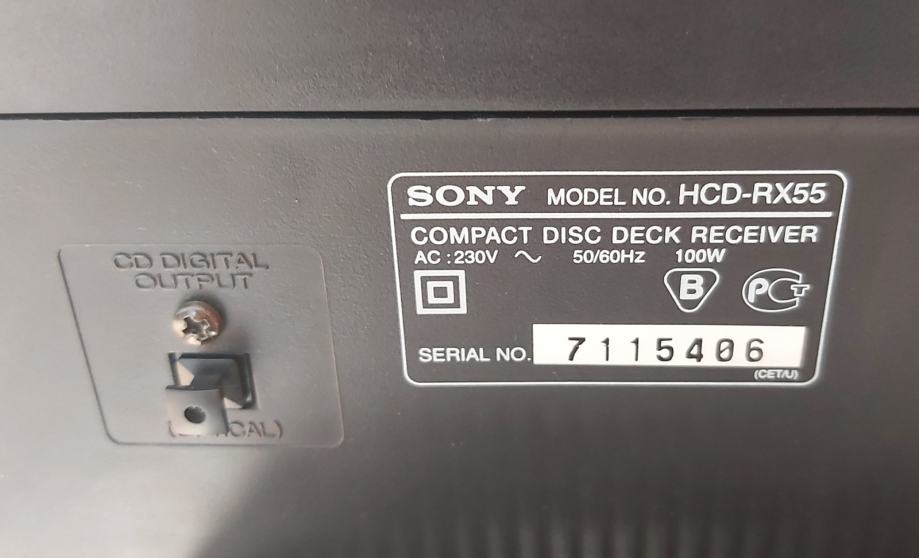 Sony HCD RX55 reciever,Radio,Kasetofon,CD predvajalnik,Ojačevalec