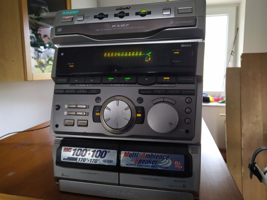 SONY HCD RXD7 2 X 100 W glasbeni center stolp, lepo ohranjen