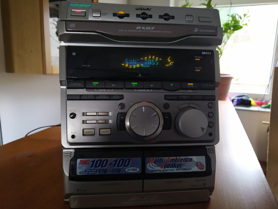SONY HCD RXD7 2 X 100 W glasbeni center stolp, lepo ohranjen