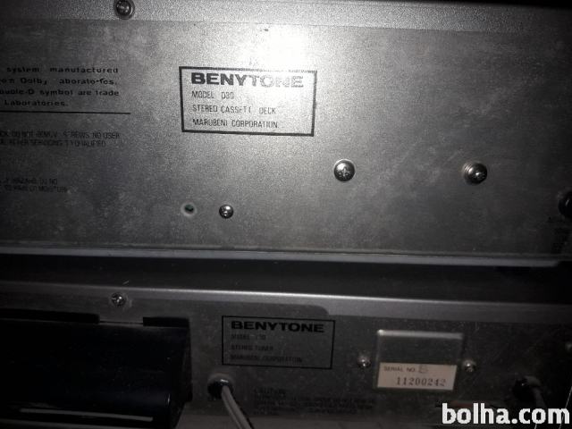 Vintage Hi-Fi glasbeni stolp BENYTONE in zvočniki