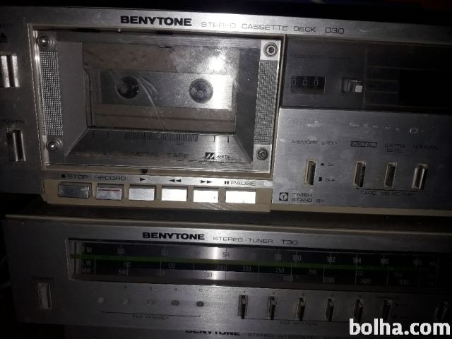 Vintage Hi-Fi glasbeni stolp BENYTONE in zvočniki