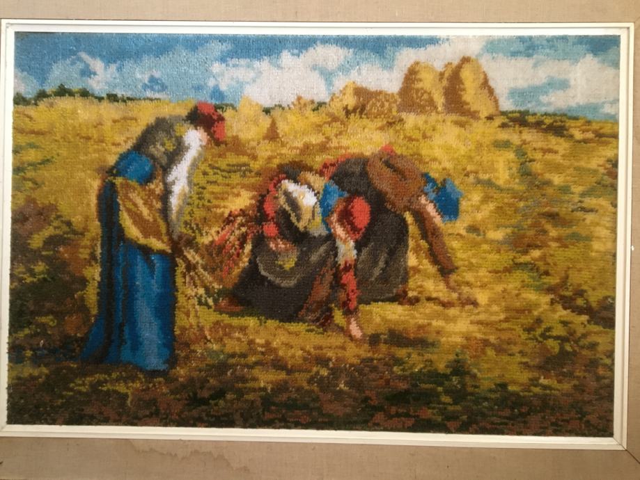 Paberkovalke - gobelin v okvirju