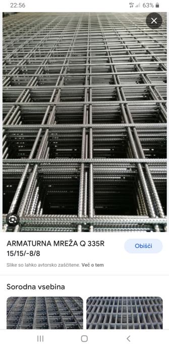 Gradbena armaturna mreža q335