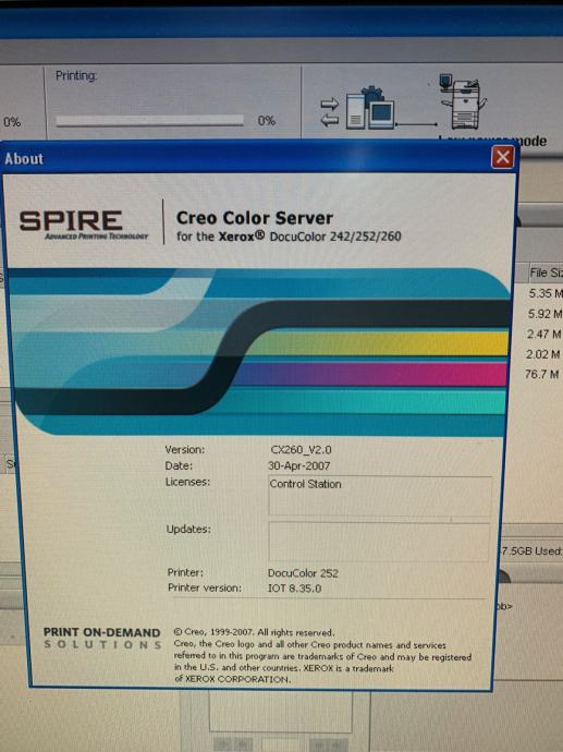 Xerox DocuColor 252 + Creo Spire RIP | Digitalni Printer