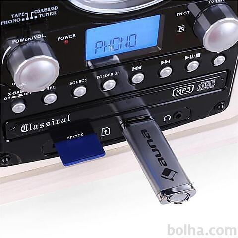 Auna NR-620 Retro gramofon CD MP3 USB SD Kasetofon Radio