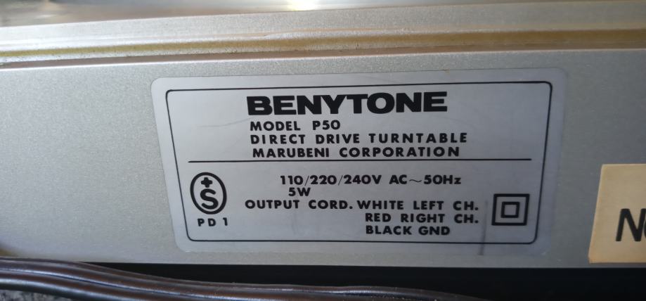 Gramofon BENYTONE DIRECT DRIVE P50
