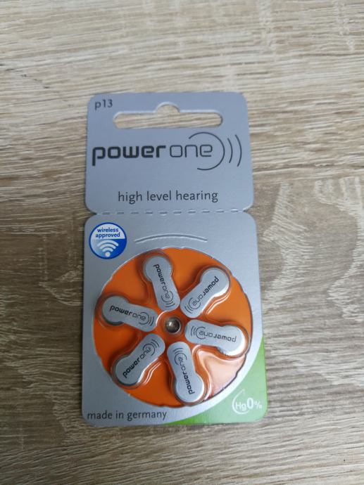 POWER ONE p13 1.45V baterije za slušne aparate