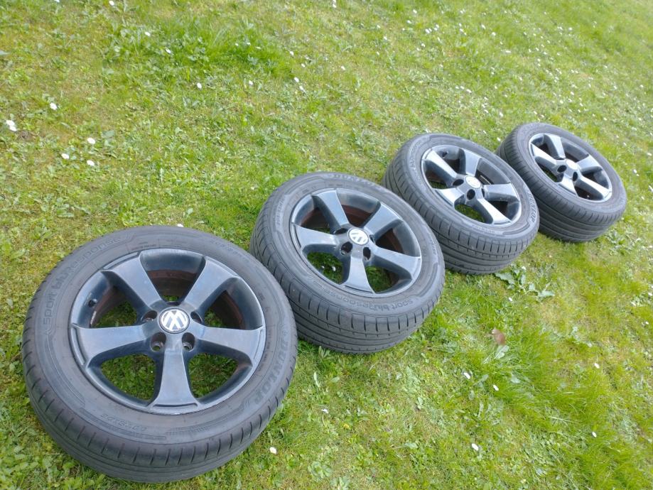 ALU PLATIŠČA VW 16 + LETNE GUME DUNLOP SPORT BLUE RESPONSE 205/55/16