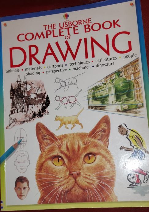THE Usborne complete book of drawing, knjiga z navodili za risanje,