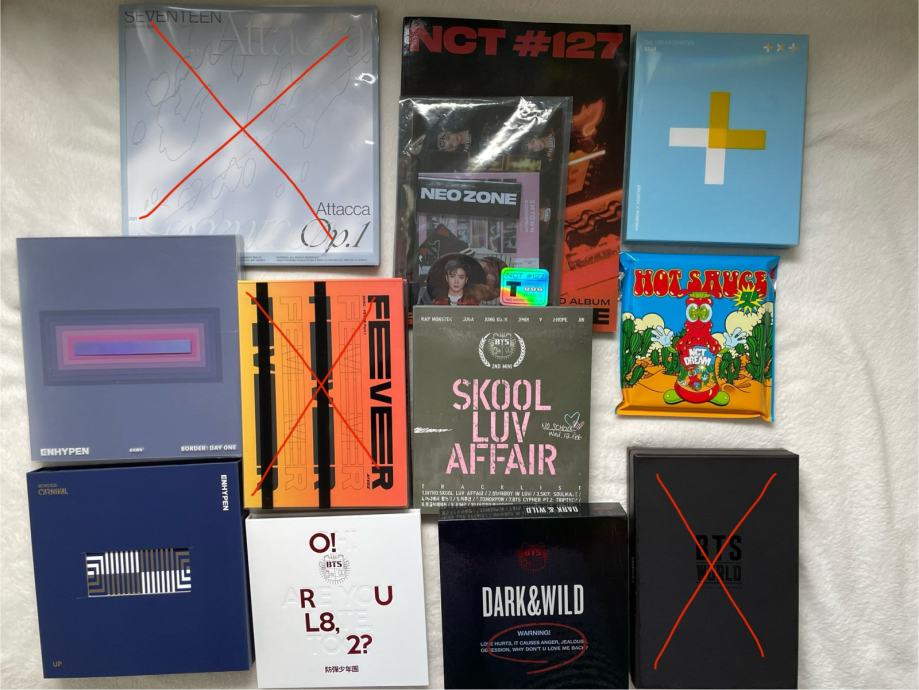 KPOP album (bts, txt, enhypen, nct)