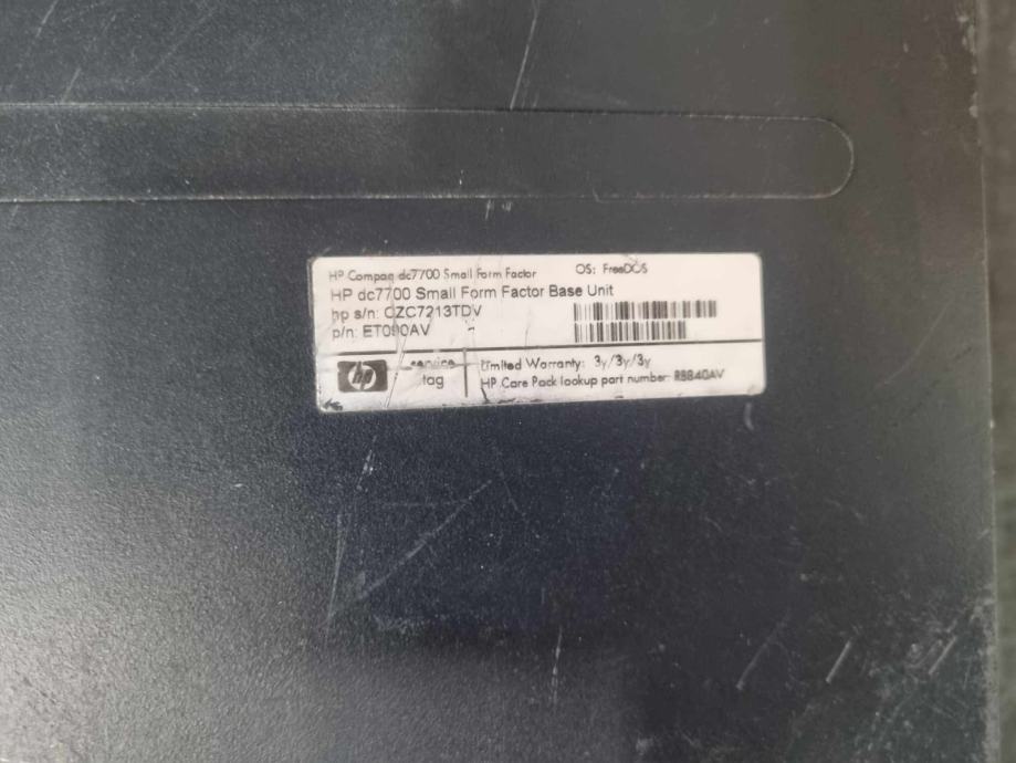 HP PC, 2gb ram, 150gb HDD