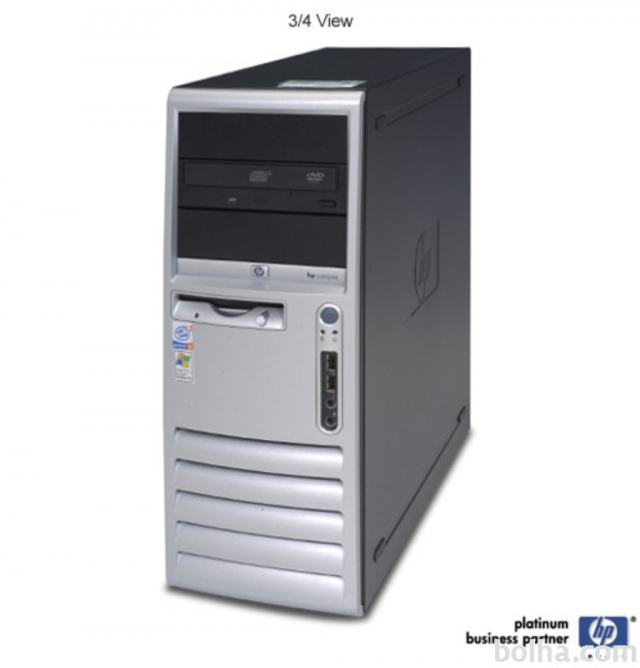 Rabljen računalnik HP dc7600 CMT 2GB spomina 120GB diskovja, 3GHz-dual