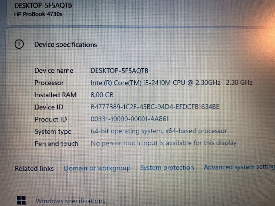 HP ProBook 4730s i5-2410