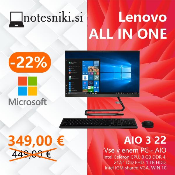 Lenovo AIO A340-22IGM – AKCIJA