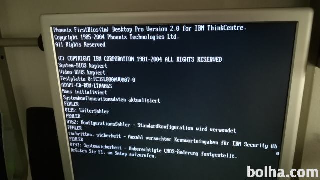 IBM ThinkCentre pentium 4 vintage namizni računalnik PC