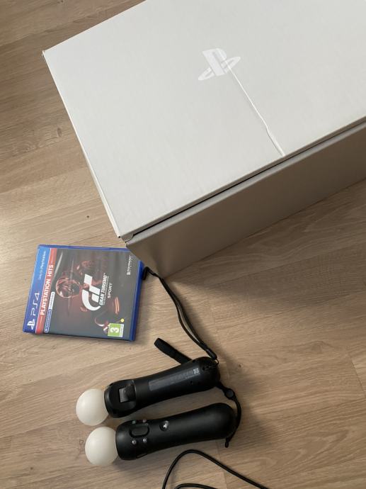 PSVR + kamera + 2x PS move controller