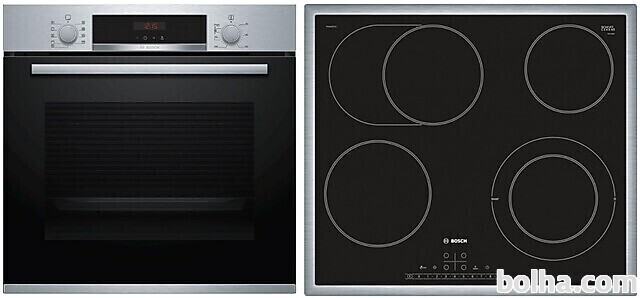 BOSCH HBA573BS1 in PKN645FP1E vgradna pečica s pirolizo in...