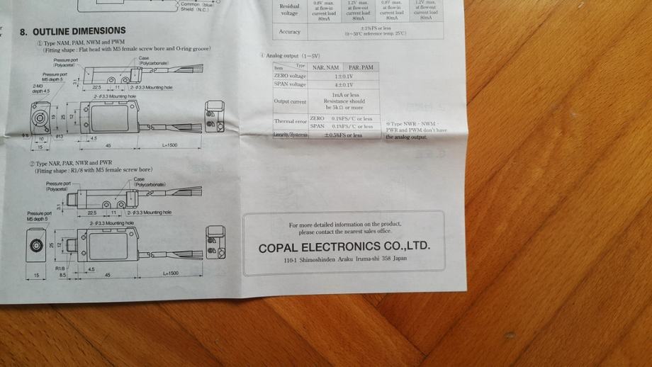 2 Copal industrijska elektronska tlačna stikala, model PS40-102V-PAM-Z