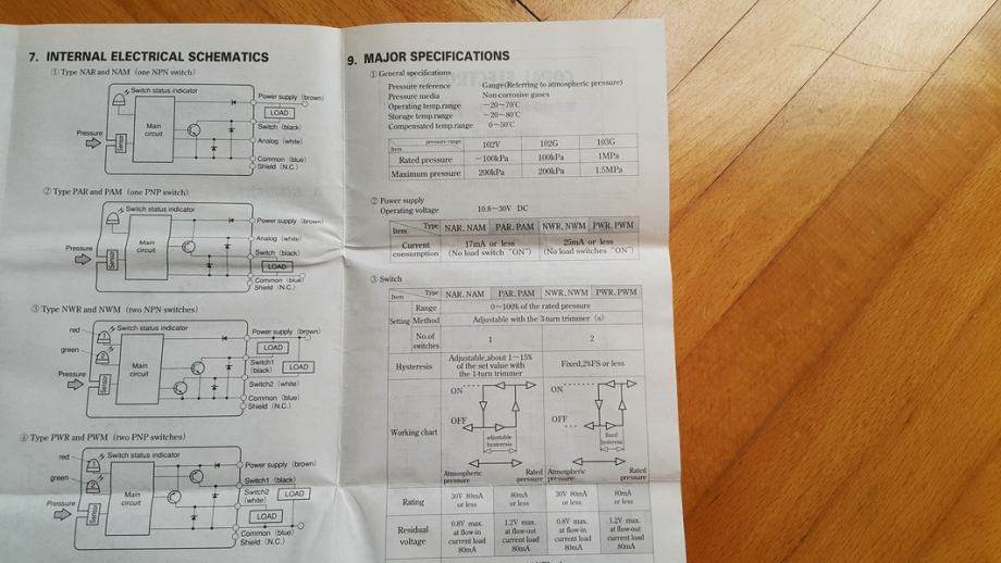 2 Copal industrijska elektronska tlačna stikala, model PS40-102V-PAM-Z