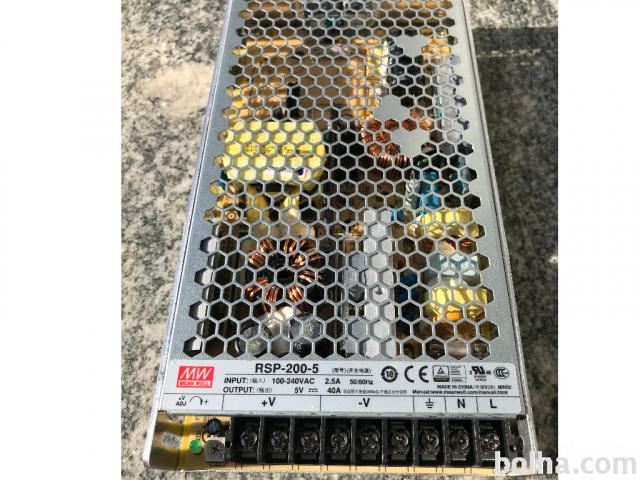 MeanWell napajalnik RSP-200-5 (5V / 40A)