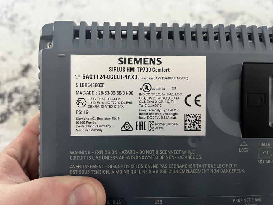 Siemens PANEL siplus hmi tp700 comfort