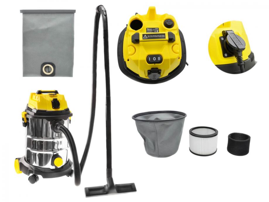 Industrijski sesalec mokro/ suho s stresalnikom filtra 1800W 25L GEKO