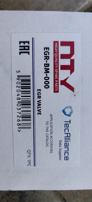 EGR ventil NTY EGR-BM-000 (BMW E9x -N47D20) 590204803726
