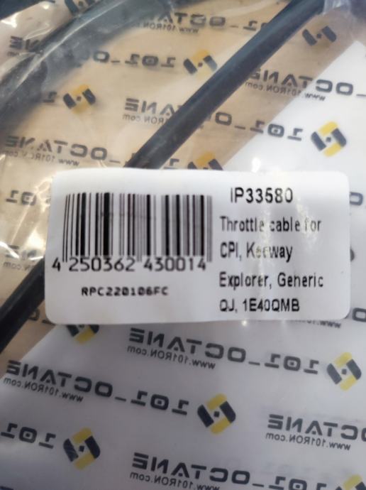 Zajla Bovden plina 2 taktni skuterji 1E40QMB