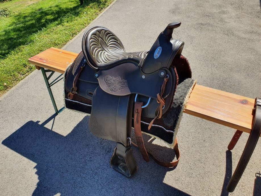 Western sedlo Natowa + podsedelnica (za ponije in manjše konje)