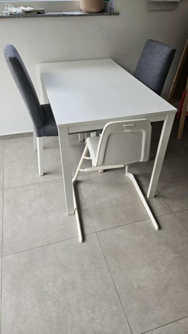 Jedilna miza IKEA 120x70 cm + 2 stola